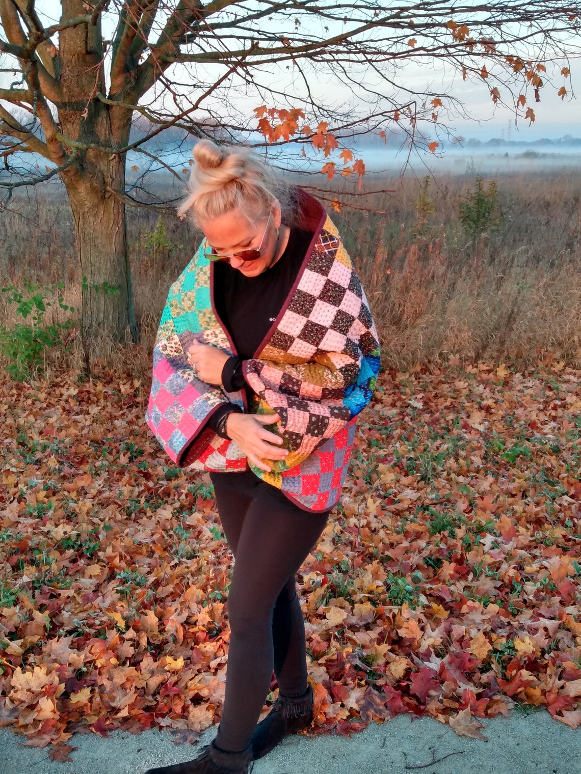 Handmade Patchwork Quilted Shrug, Reversible Cotton Jacket - Etsy