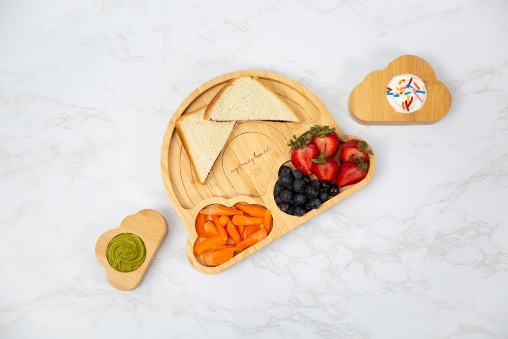 Rainbow Bamboo Kids Plate | Removable Suction, Eco-friendly Toddler ...