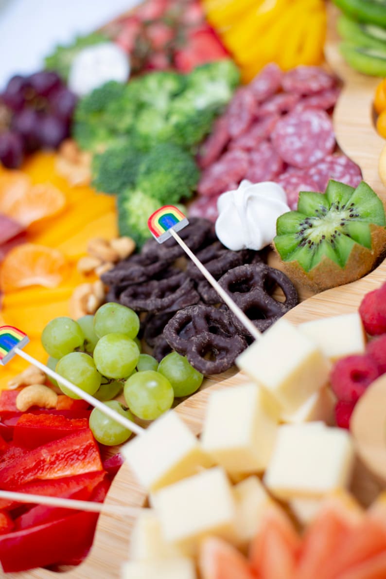Rainbow Charcuterie Picks| Rainbow Cocktail Picks, Charcuterie Skewers ...