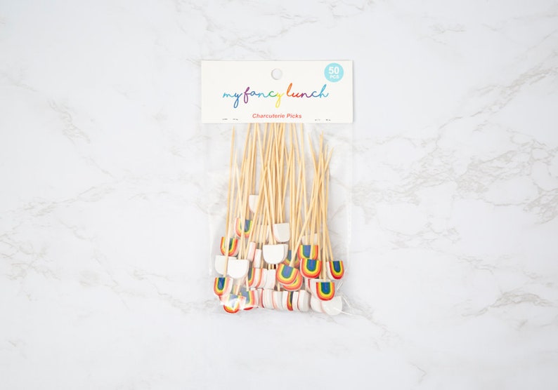 Rainbow Charcuterie Picks| Rainbow Cocktail Picks, Charcuterie Skewers ...