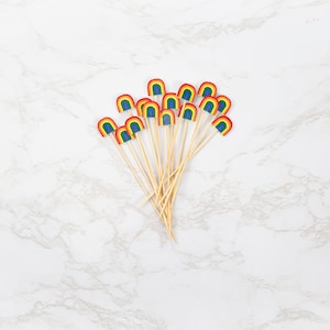 Rainbow Charcuterie Picks| Rainbow Cocktail Picks, Charcuterie Skewers ...