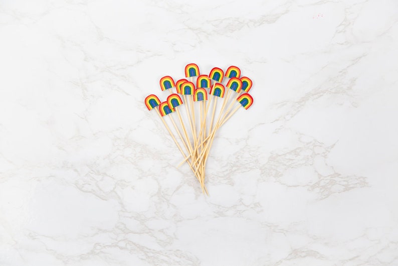 Rainbow Charcuterie Picks| Rainbow Cocktail Picks, Charcuterie Skewers ...