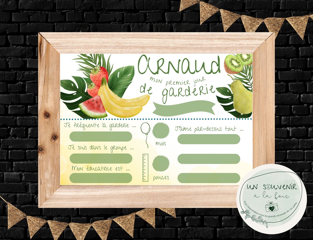 CUSTOMIZED First Day Daycare Poster Back to School FRUITS - Etsy