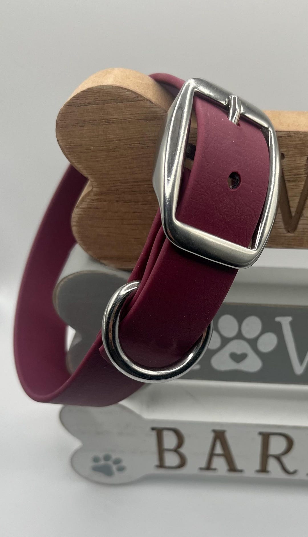 1 Biothane Collar, 1215 Dog Collar, Wine Biothane, Waterproof Dog ...