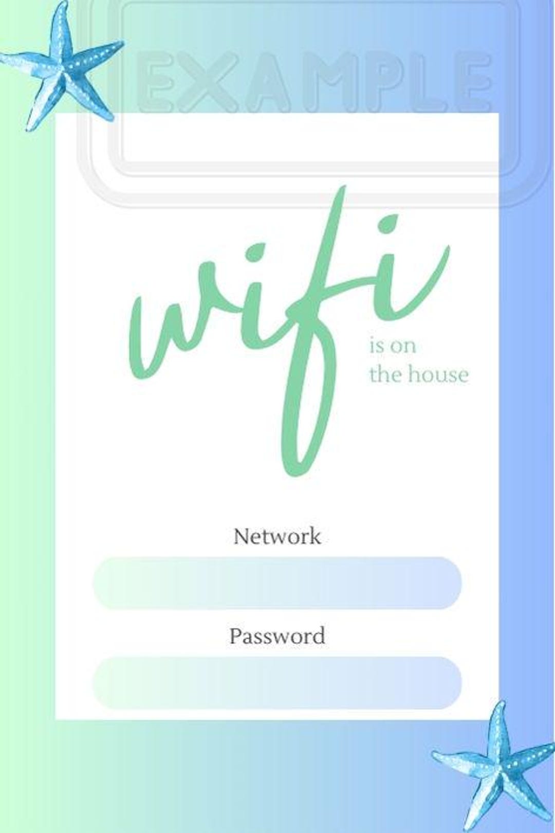 Beach Wifi 4 X 6 Sign - Etsy
