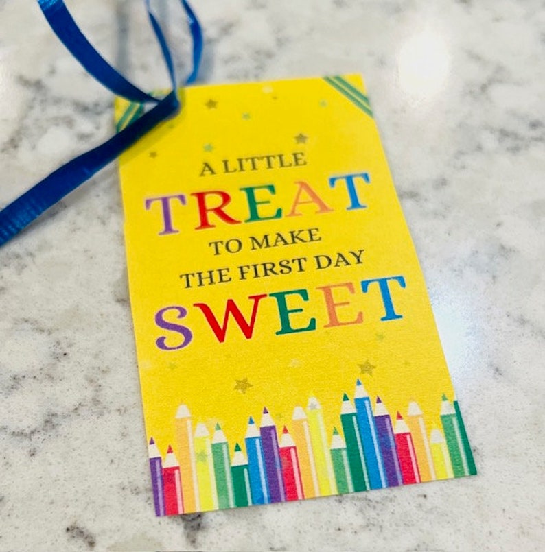 Printable A Little Treat to Make the First Day Sweet Tag - Etsy
