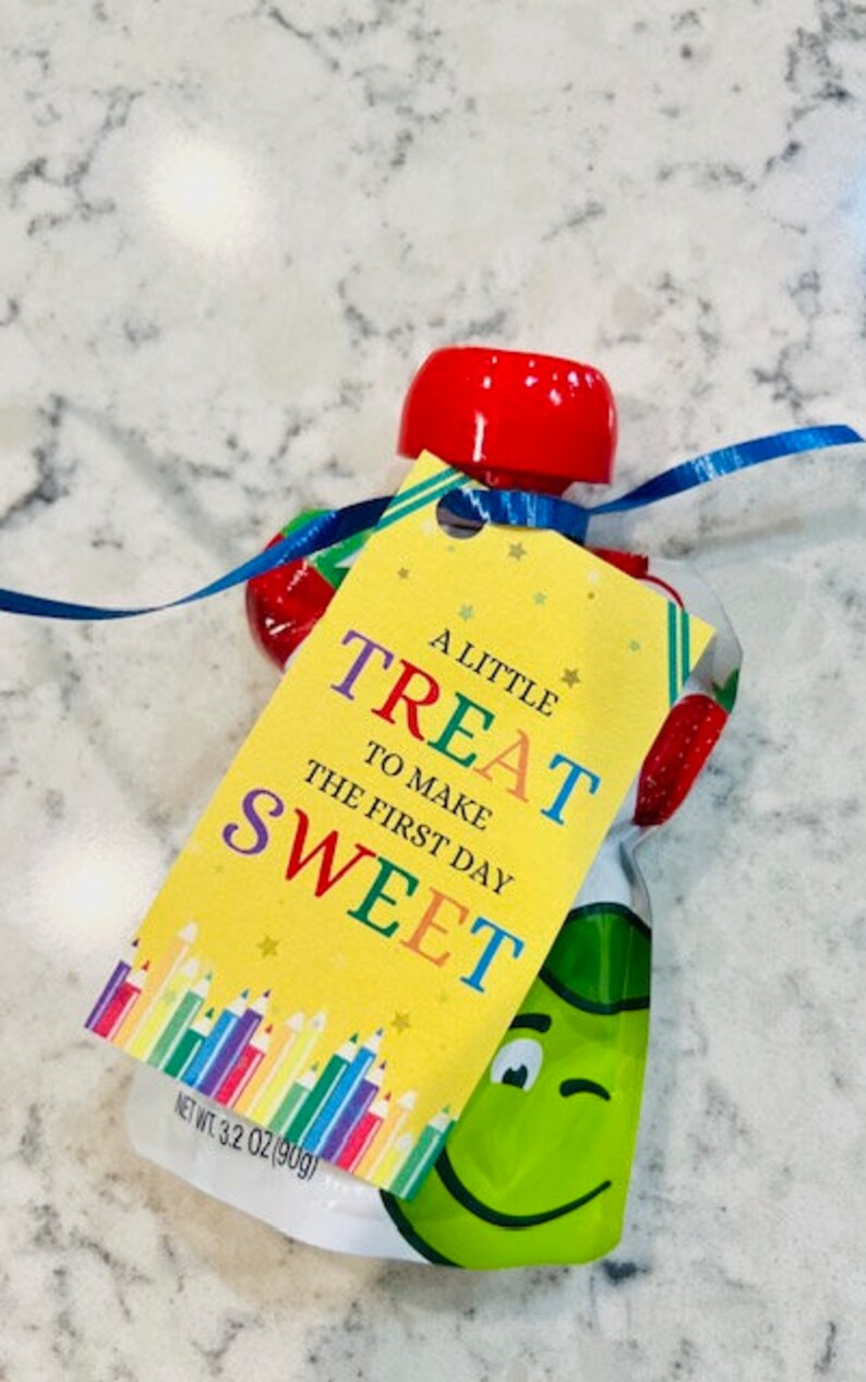 Printable A Little Treat to Make the First Day Sweet Tag - Etsy