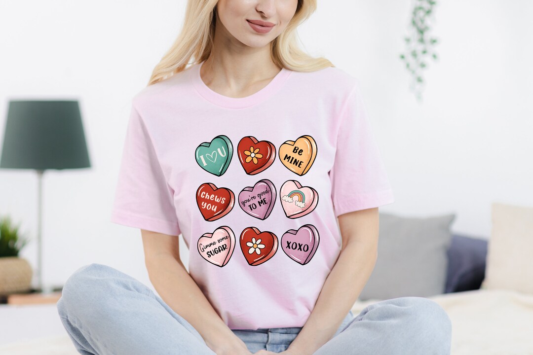 Candy Hearts valentine Candy Heartdoodle Hearts Retro - Etsy