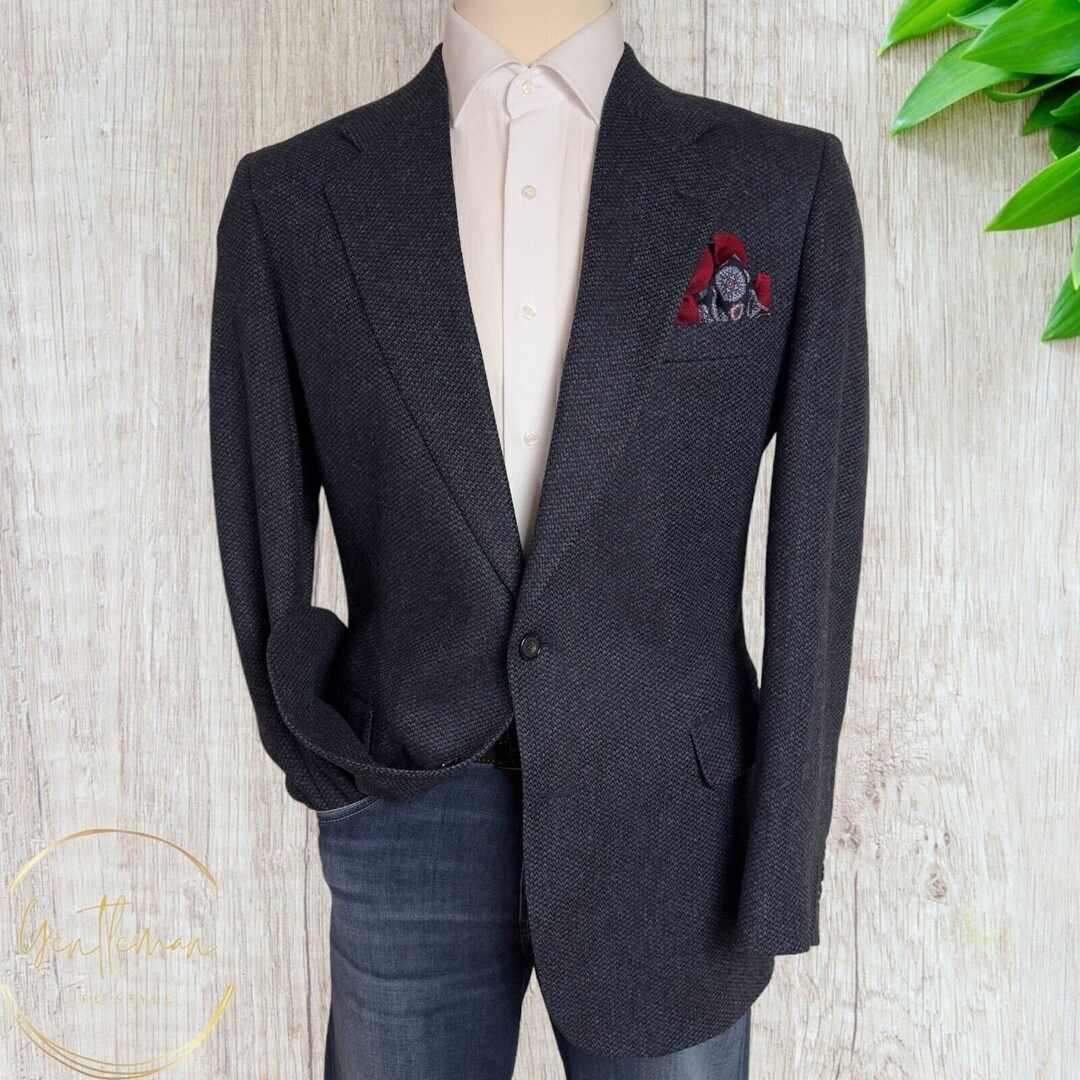 AMERICAN TREND Vintage Mens Blazer Sport Coat Two Button Tweed Jacket ...