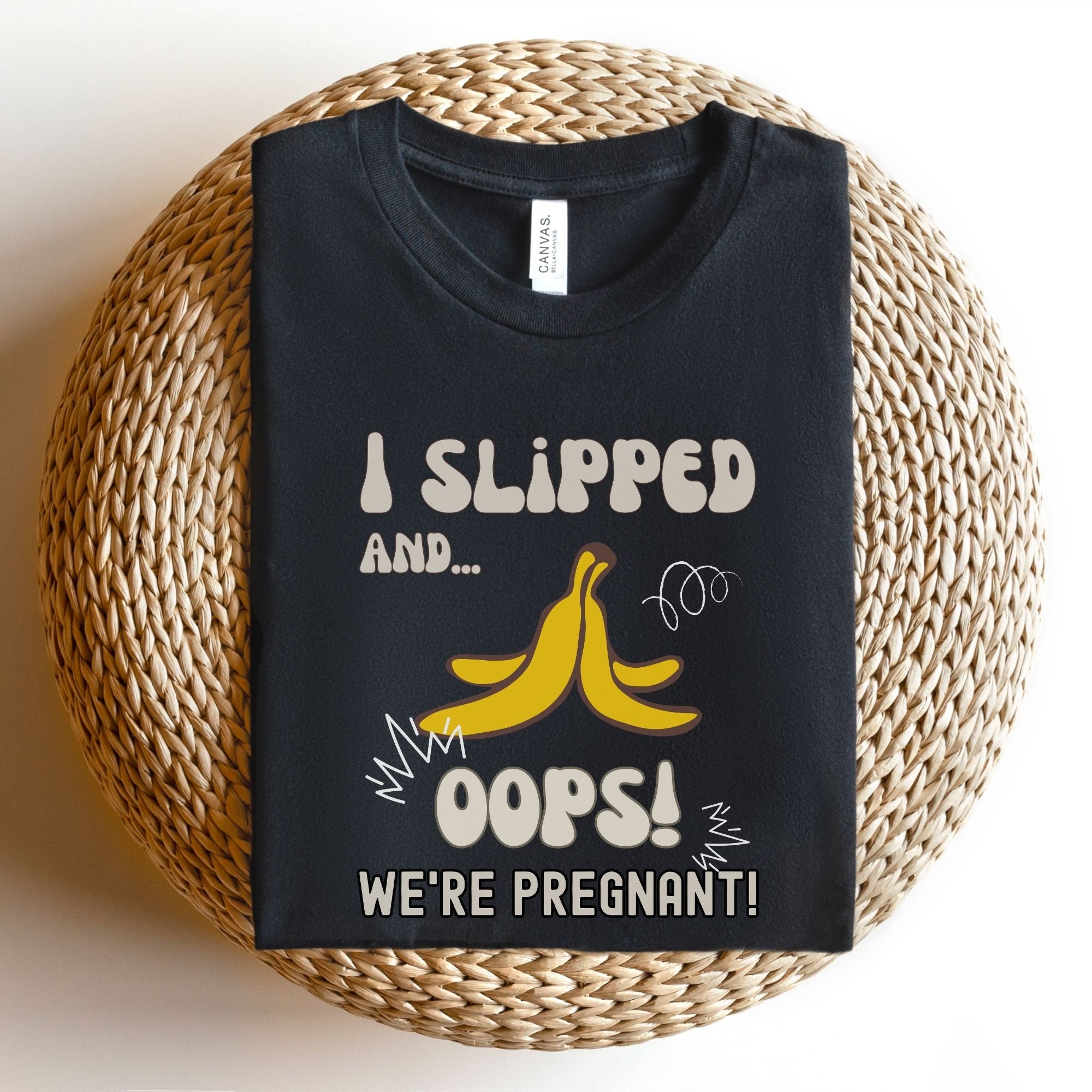 Funny Pregnancy Announcement Shirt Oops Baby We're Pregnant Pregnancy ...