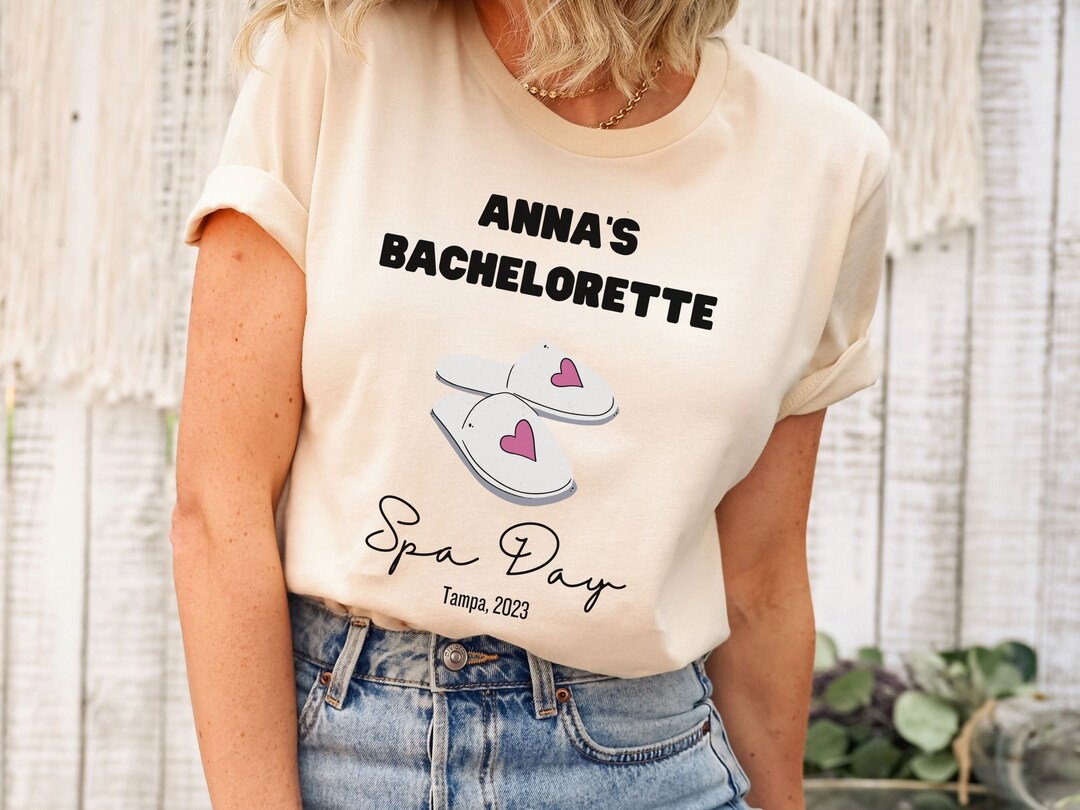 Spa Bachelorette Party Themed Shirts Spa Day Girls Trip Personalized ...