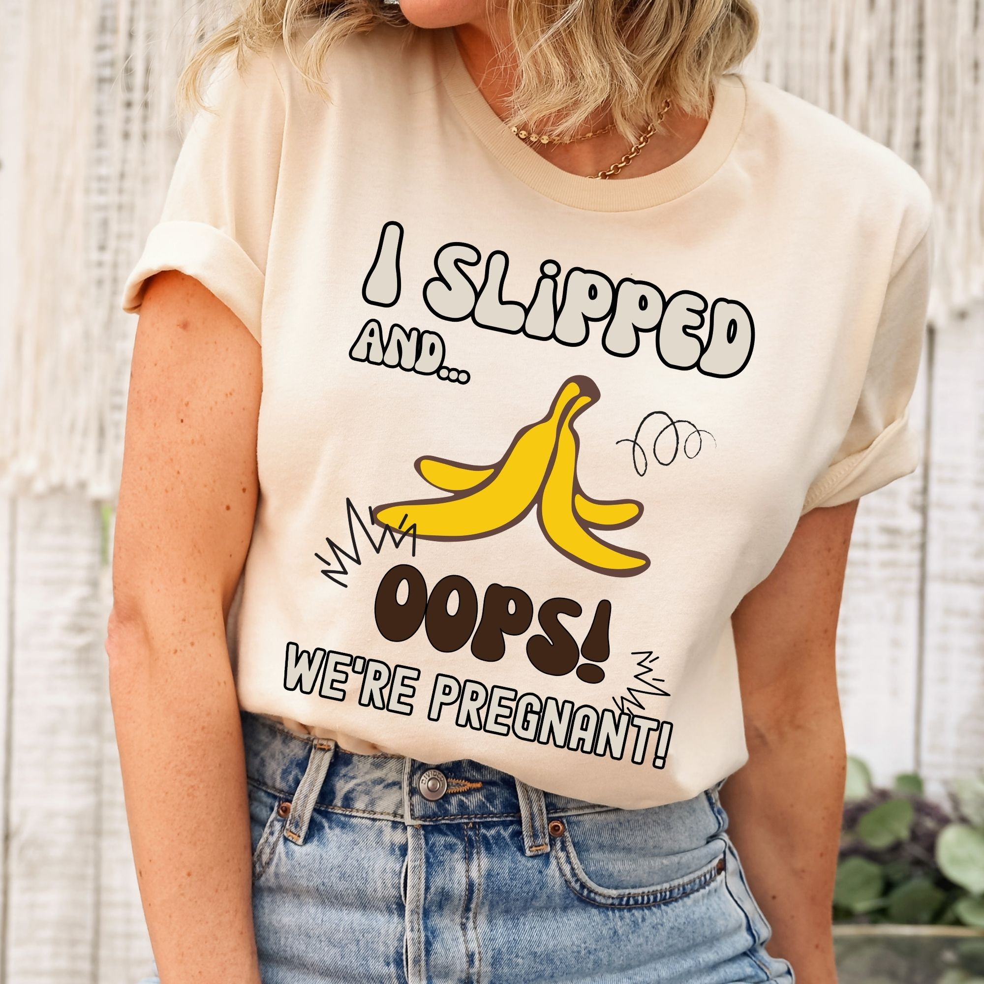 Funny Pregnancy Announcement Shirt Oops Baby We're Pregnant Pregnancy ...