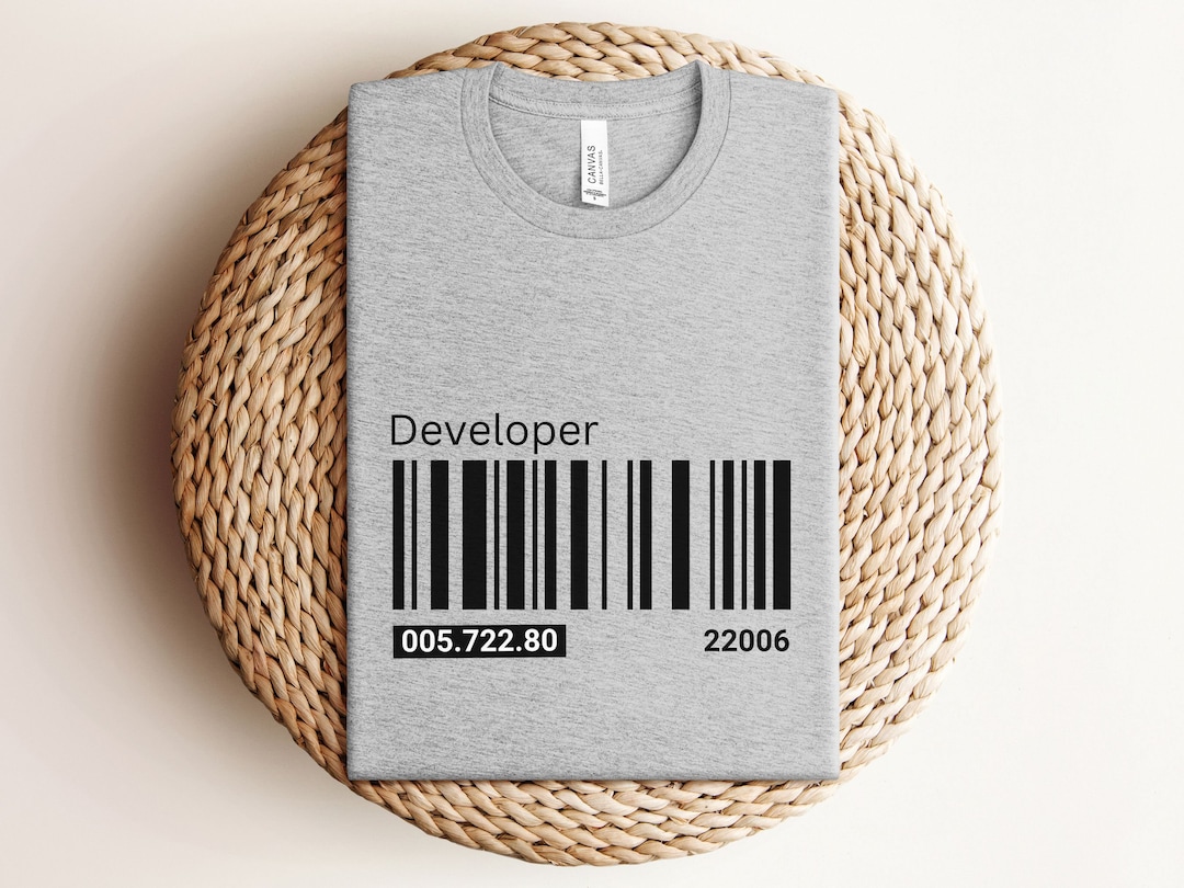 Camisa de desarrollador Camisa de código de barras Camisa de ...