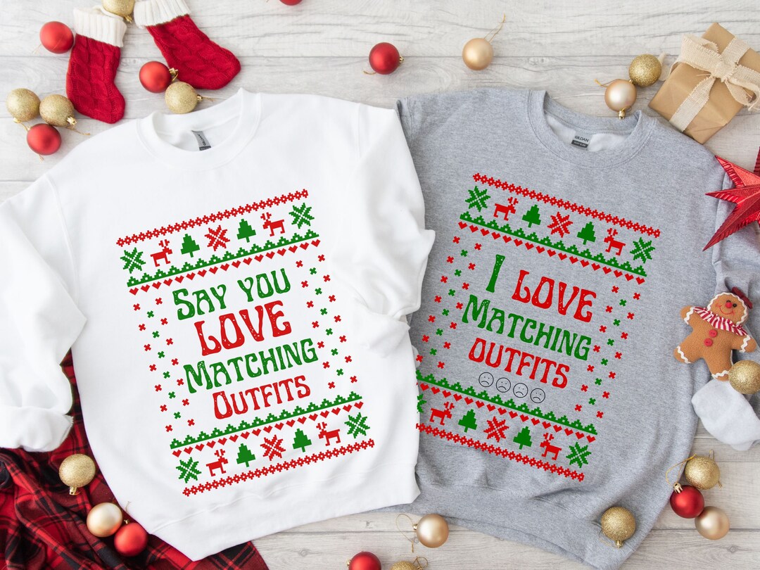 Couples Christmas Sweater, Matching Sweaters, Couples Ugly Christmas ...