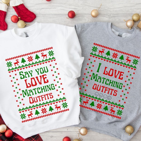 Matching Christmas Couples Sweaters - Etsy