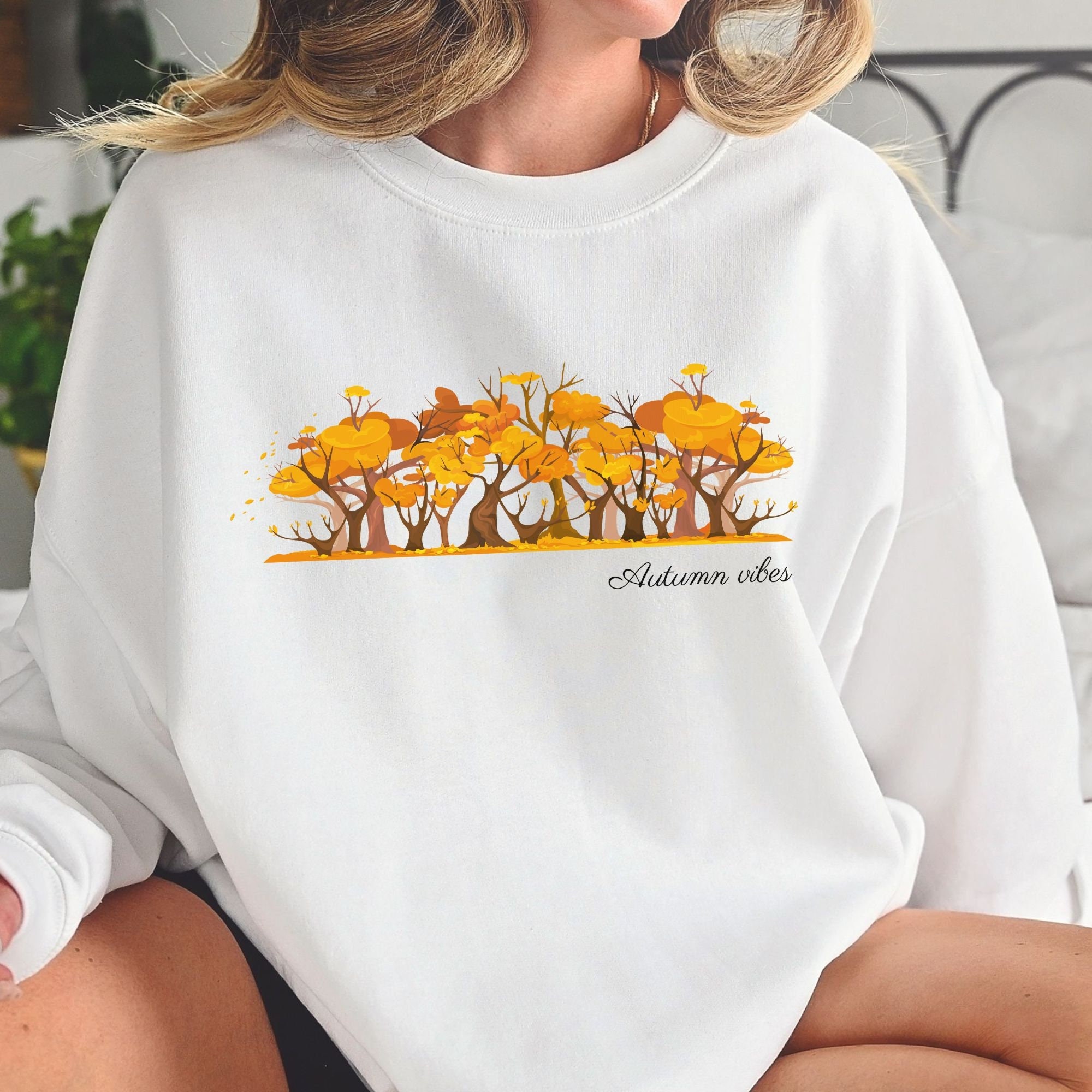 Fall Tree Sweatshirt Autumn Vibes Cute Fall Sweatshirt Nature - Etsy UK