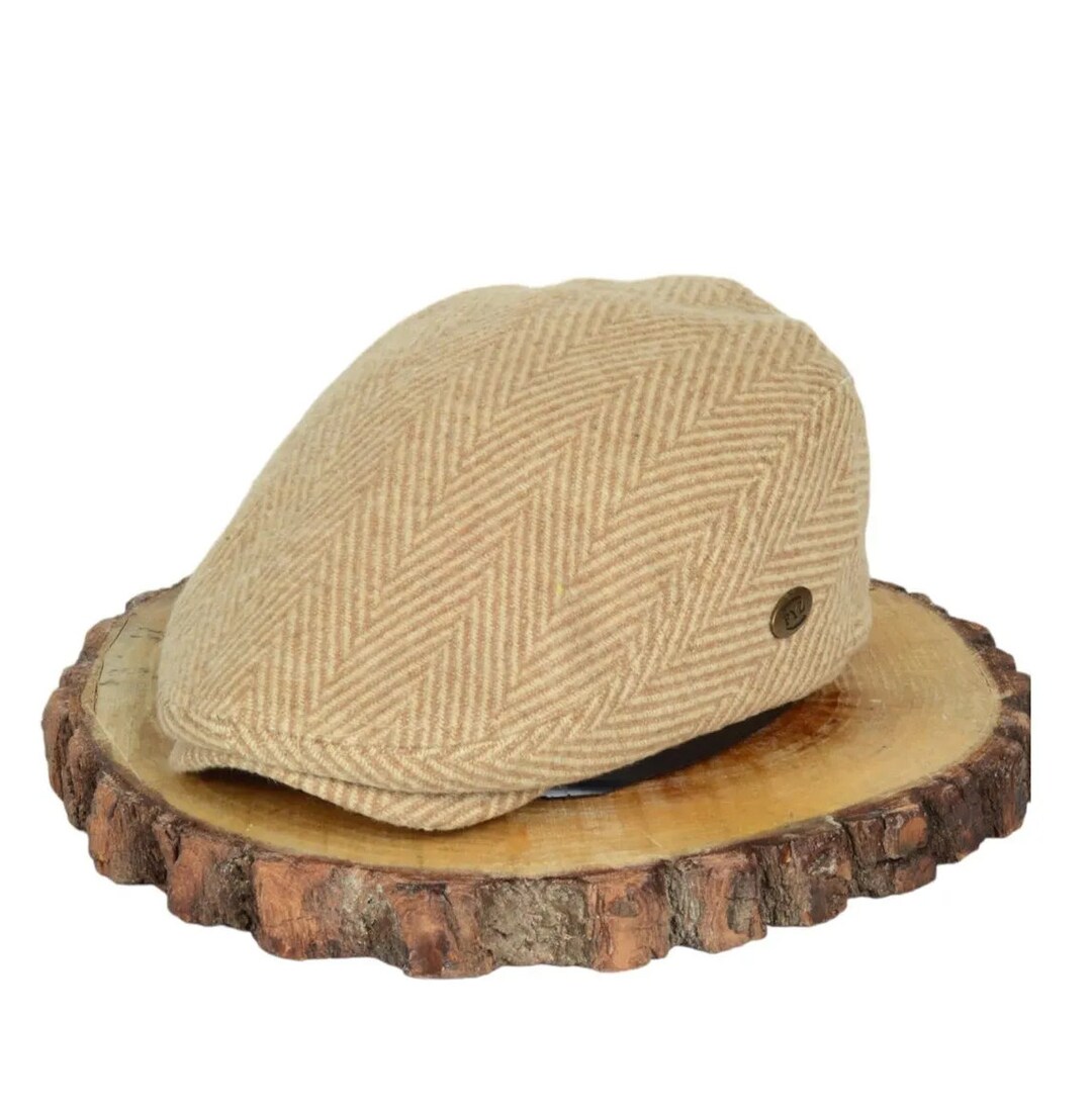 CREAM Cashmere Driver Flat Cap Men Newsboy Hat Classic Flat - Etsy