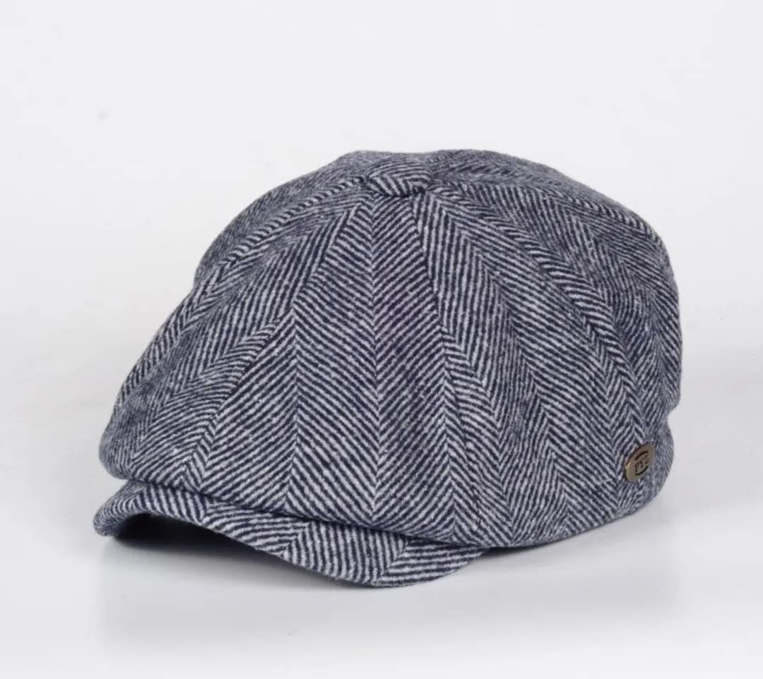 NAVY BLUE 8 Piece Adjustable Newsboy Cap Winter Cap Classic - Etsy