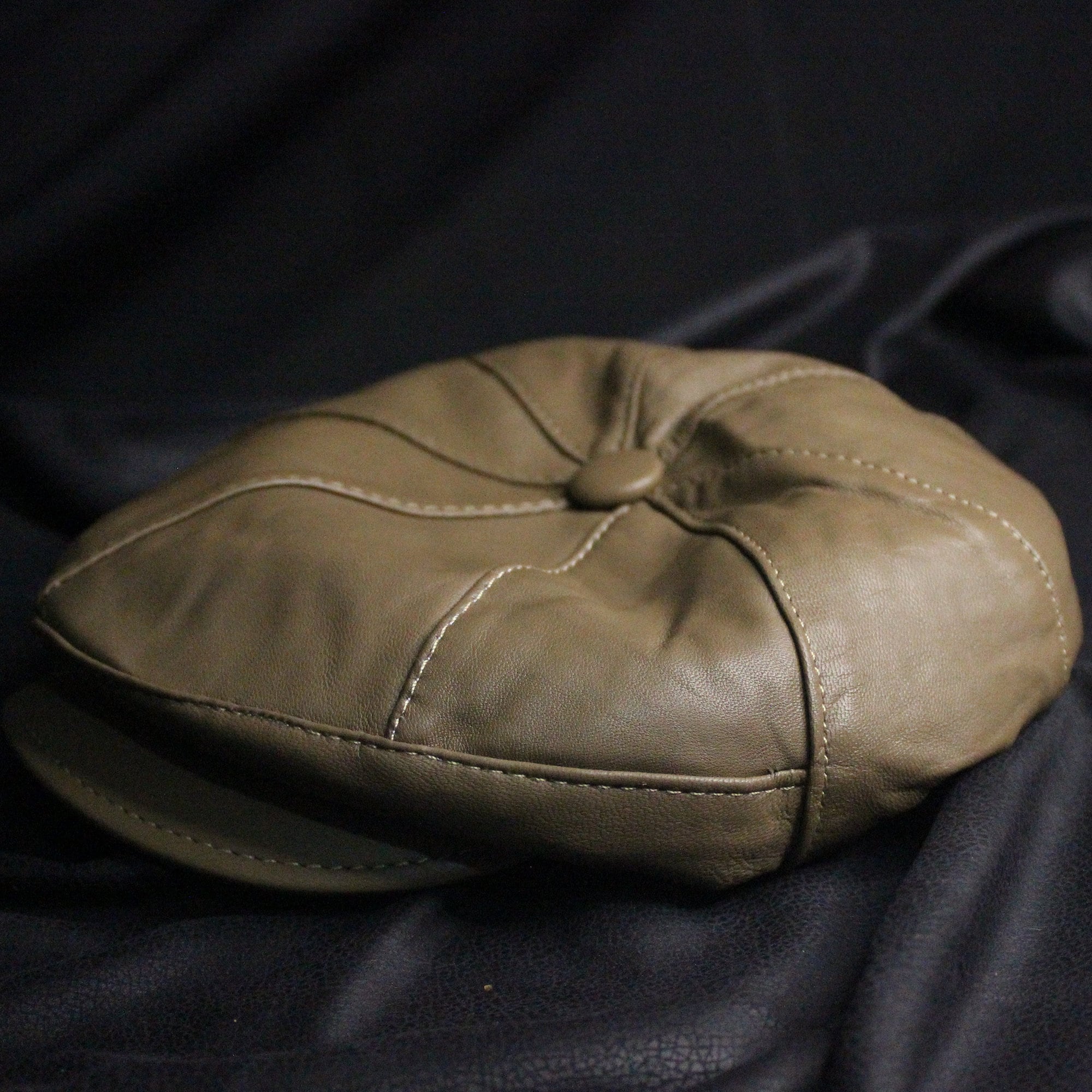 MILKY BROWN 8 Panels Leather Newsboy Cap Peaky Blinders Hat Baker Boy ...