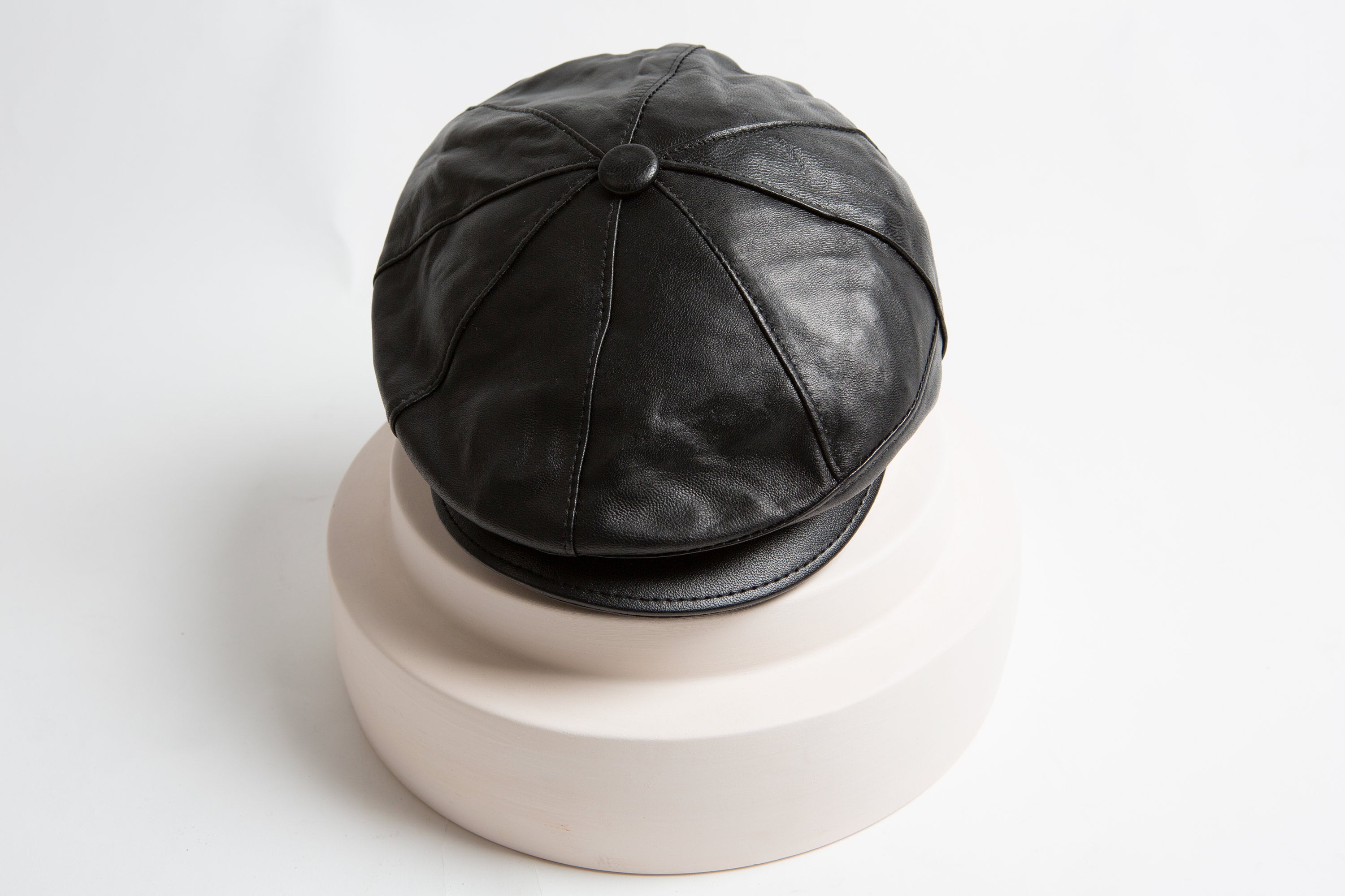 SALE Mens Newsboy Cap Leather Flat Ivy Cap Gatsby Driving Cap Fishing ...