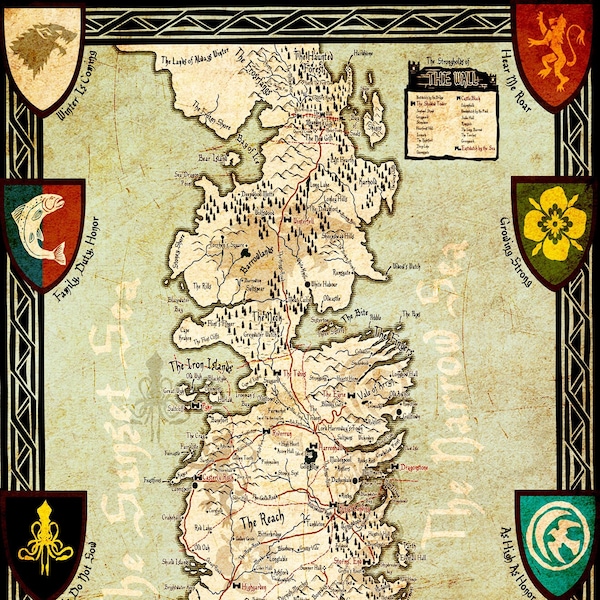 Westeros Map - Etsy