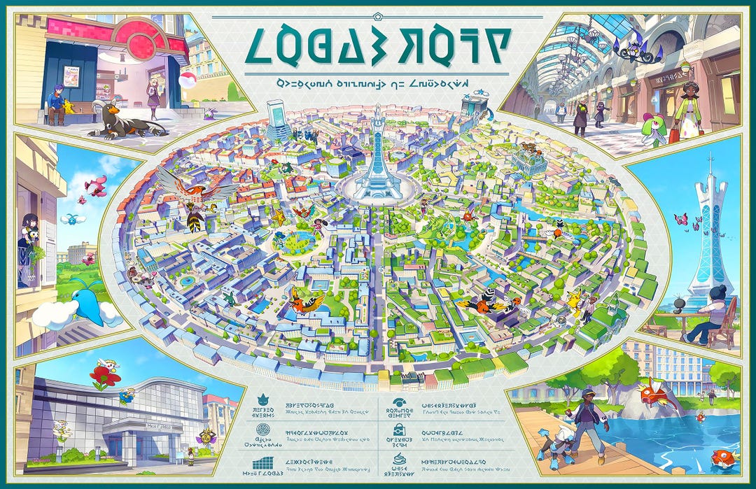 Pokémon Legends Z-A Lumiose City Map Poster - Etsy