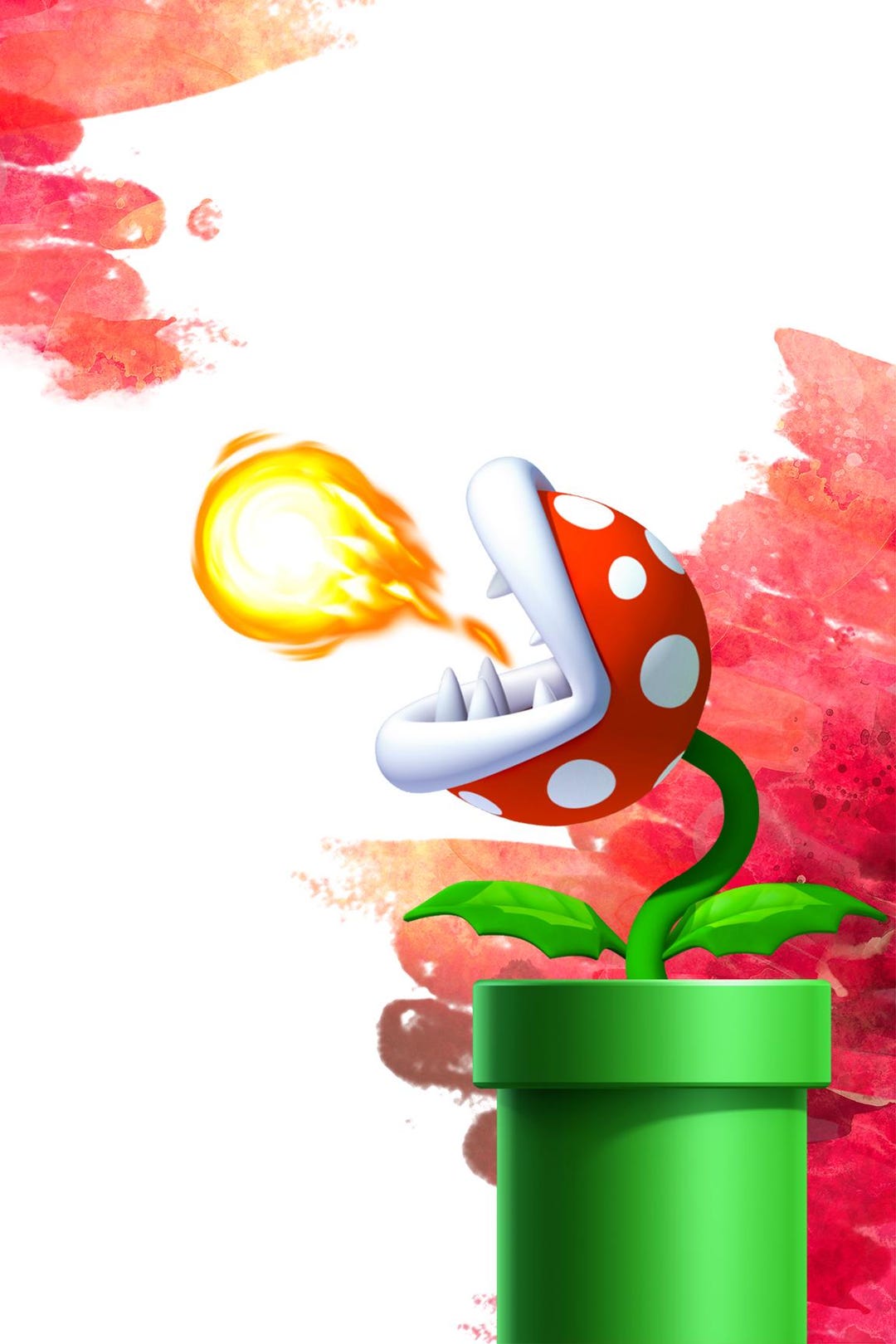 Fire Piranha Plant Art Poster #9 - Etsy