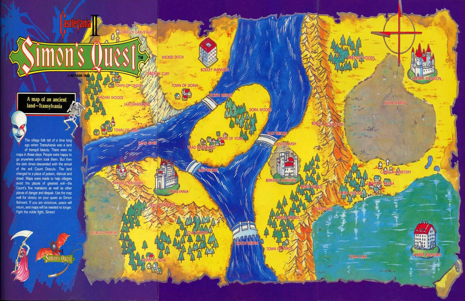 Castlevania II Simon's Quest Map Poster - Etsy