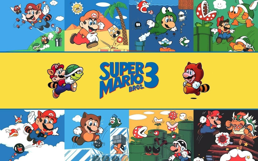 Super Mario Bro's 3 Poster - Etsy