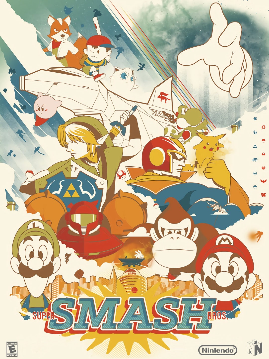 Smash Bros Classic Poster - Etsy