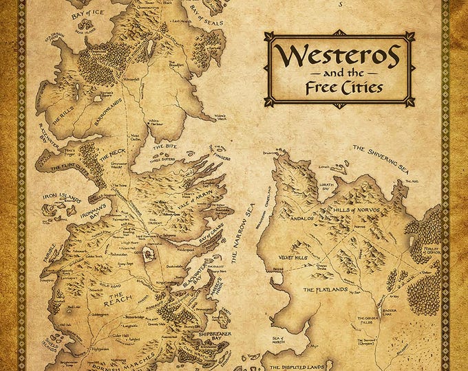 Game of Thrones Inspired Lasercut Wooden Topographic Map Westeros - Etsy