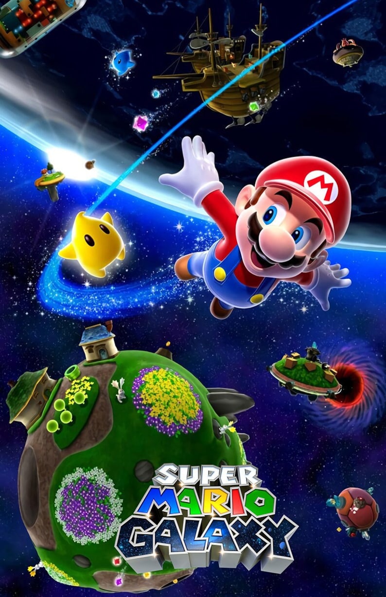Póster n.° 1 de Super Mario Galaxy: edición de 25 años - Etsy México