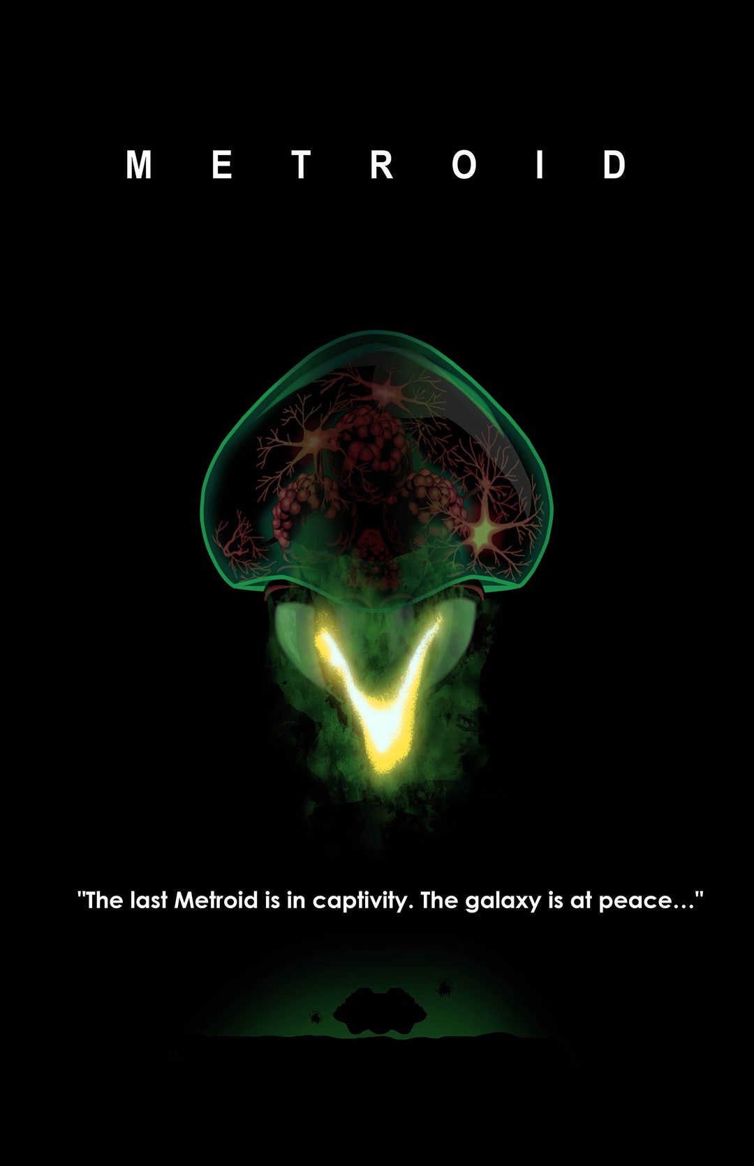 Metroid Brain Cell Poster - Etsy