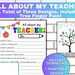 All About My Teacher Coloring Page Teacher Appreciation Week - Etsy