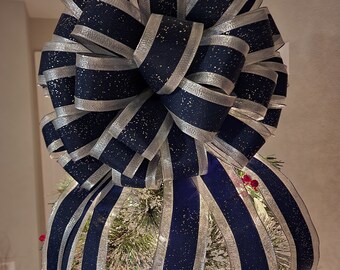 Light Blue Bow Tree Topper - Etsy