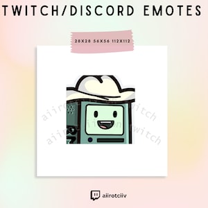Cowboy, BMO, Twitch, Emote, Discord, Cute, Handmade - Etsy