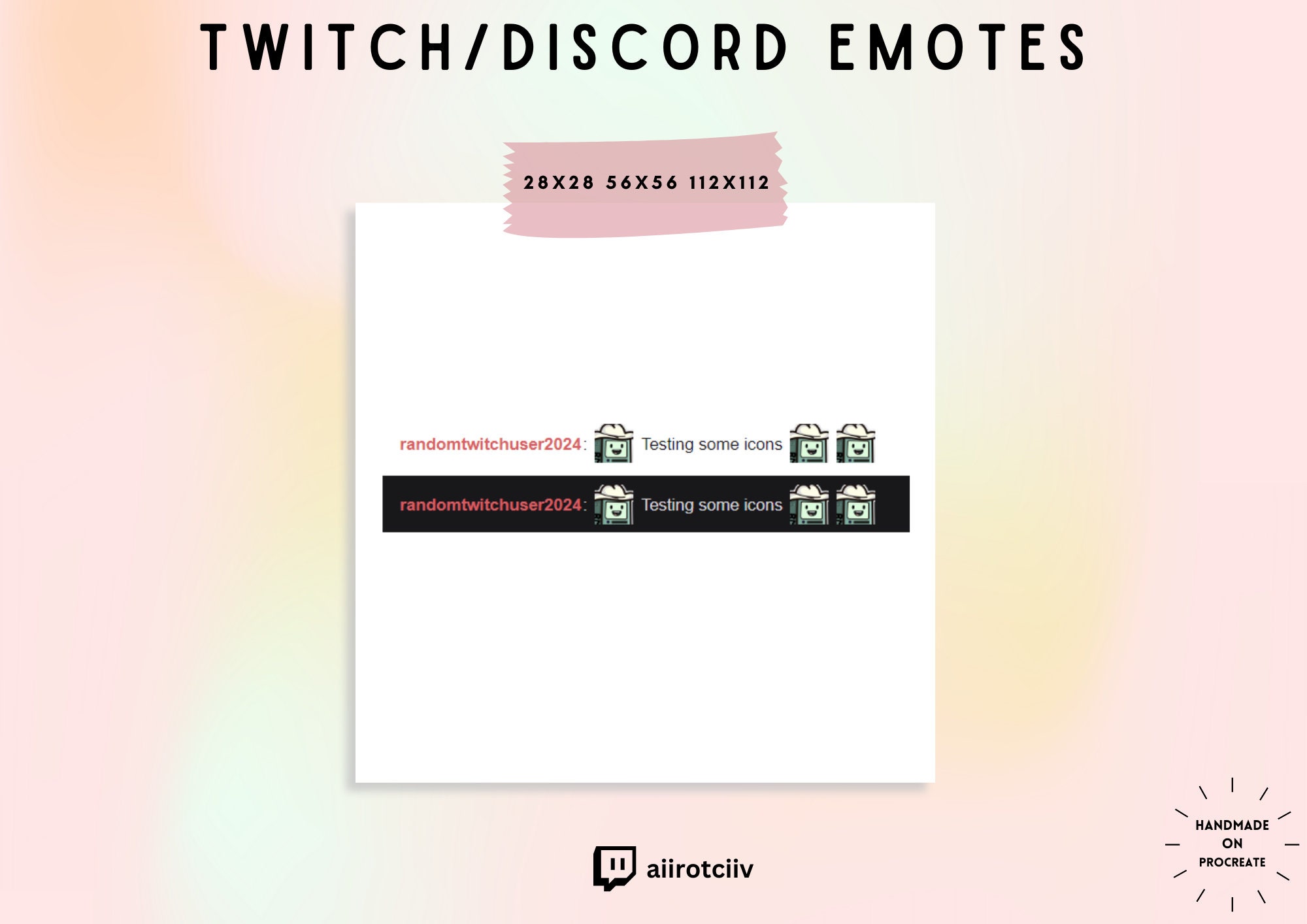 Cowboy, BMO, Twitch, Emote, Discord, Cute, Handmade - Etsy