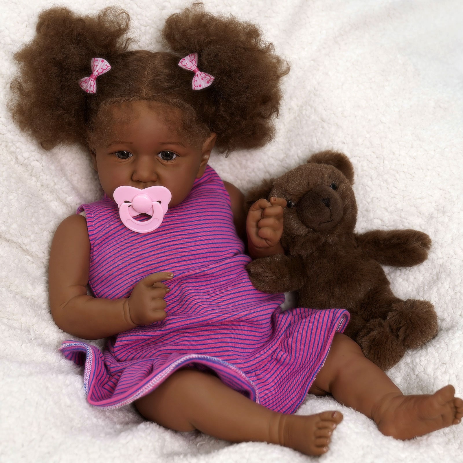 20 Inch Black Bebe Reborn Dolls50cm Saskia Doll Dark Skin - Etsy