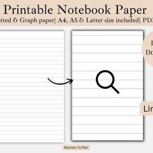 Printable Notebook Paper | Lined, Graph & Dot Paper for Note Taking ...