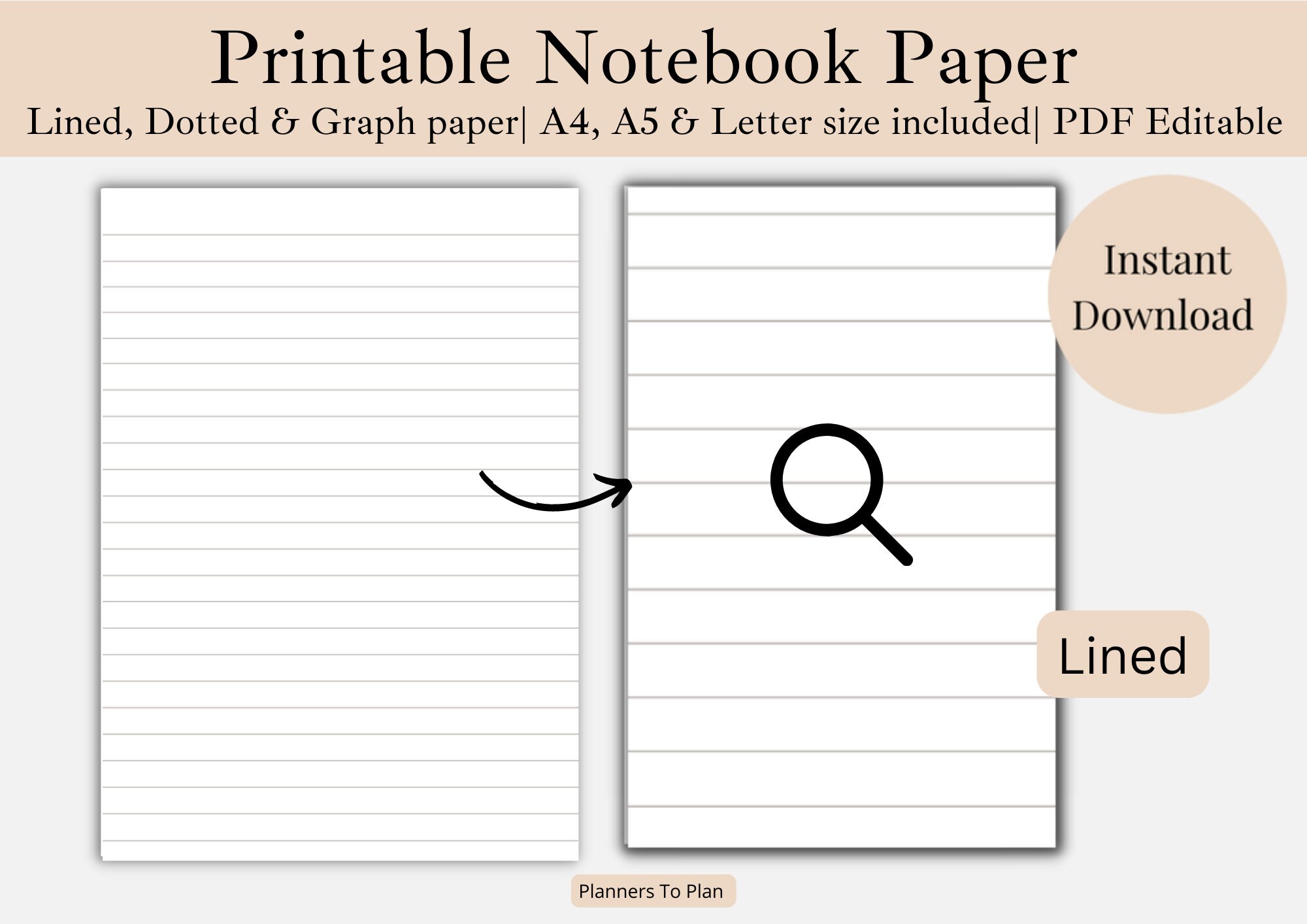 Printable Notebook Paper | Lined, Graph & Dot Paper for Note Taking ...