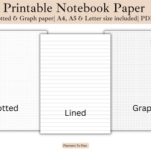 Printable Notebook Paper | Lined, Graph & Dot Paper for Note Taking ...