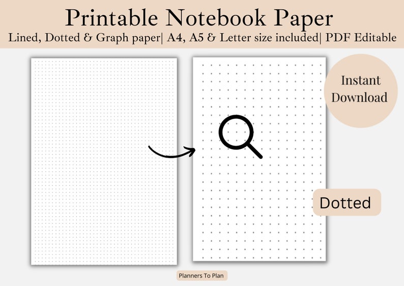 Printable Notebook Paper | Lined, Graph & Dot Paper for Note Taking ...
