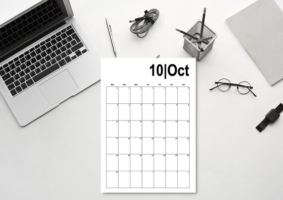 2022 Calendar Printable Monthly Planner Minimalist - Etsy