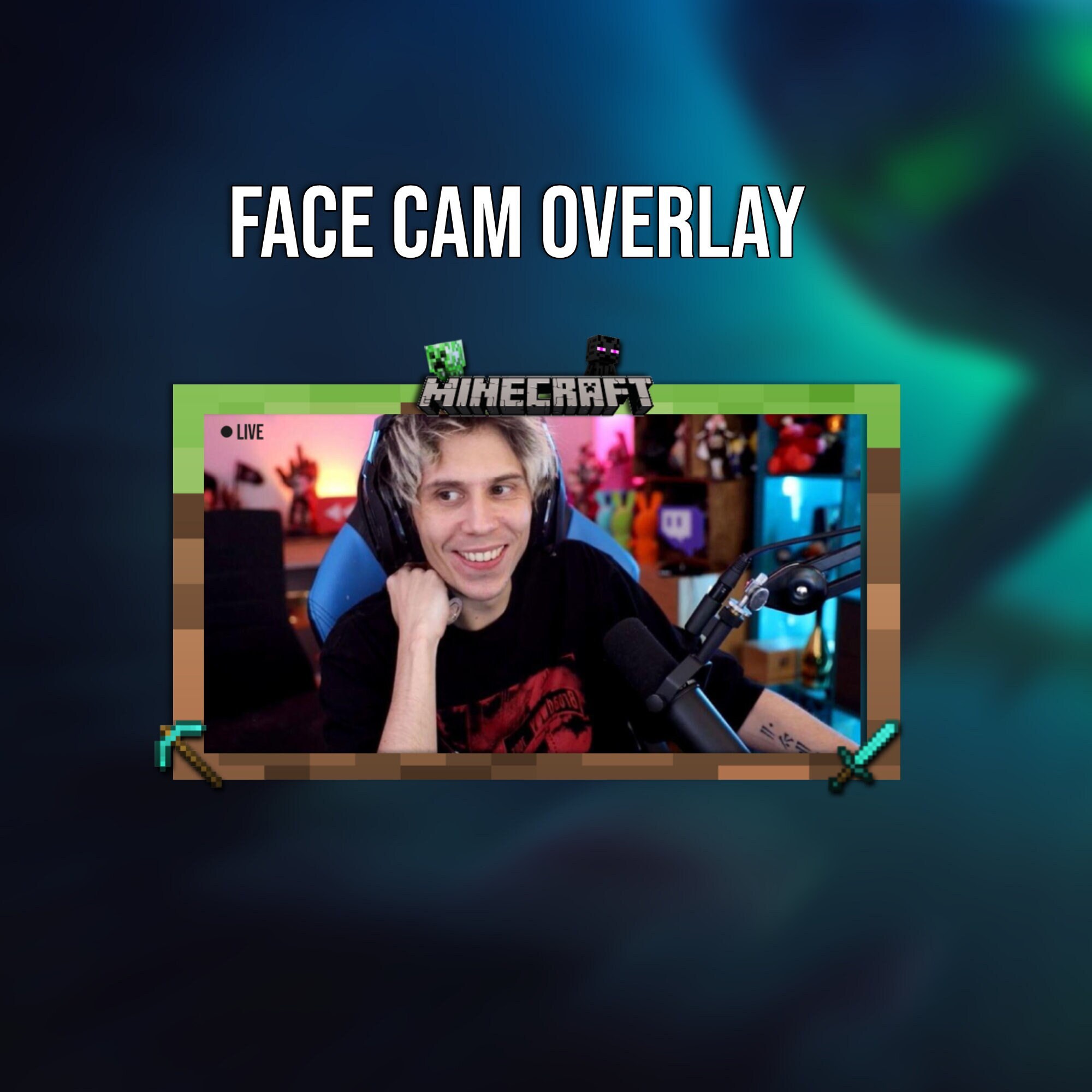Face Cam Overlay Minecraft Overlay Twtich Png and Psd Editable - Etsy