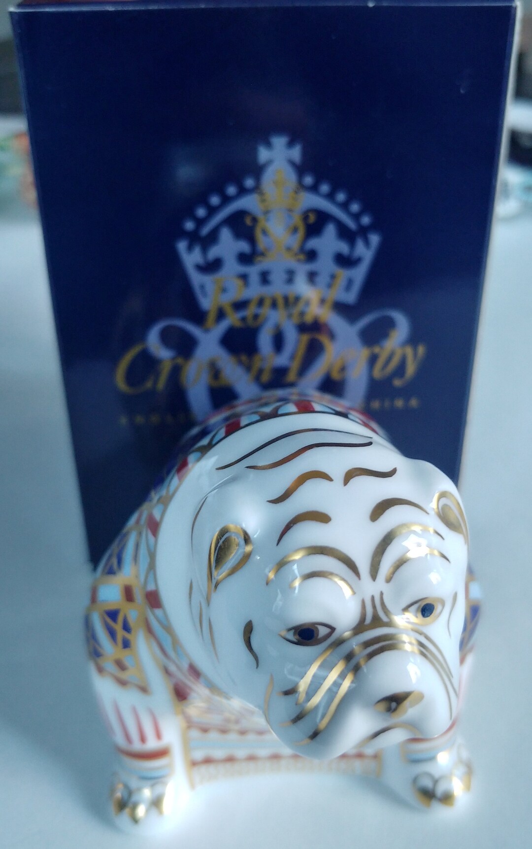 Boxed Royal Crown Derby Bulldog Paperweight With Gold Stopper - Etsy