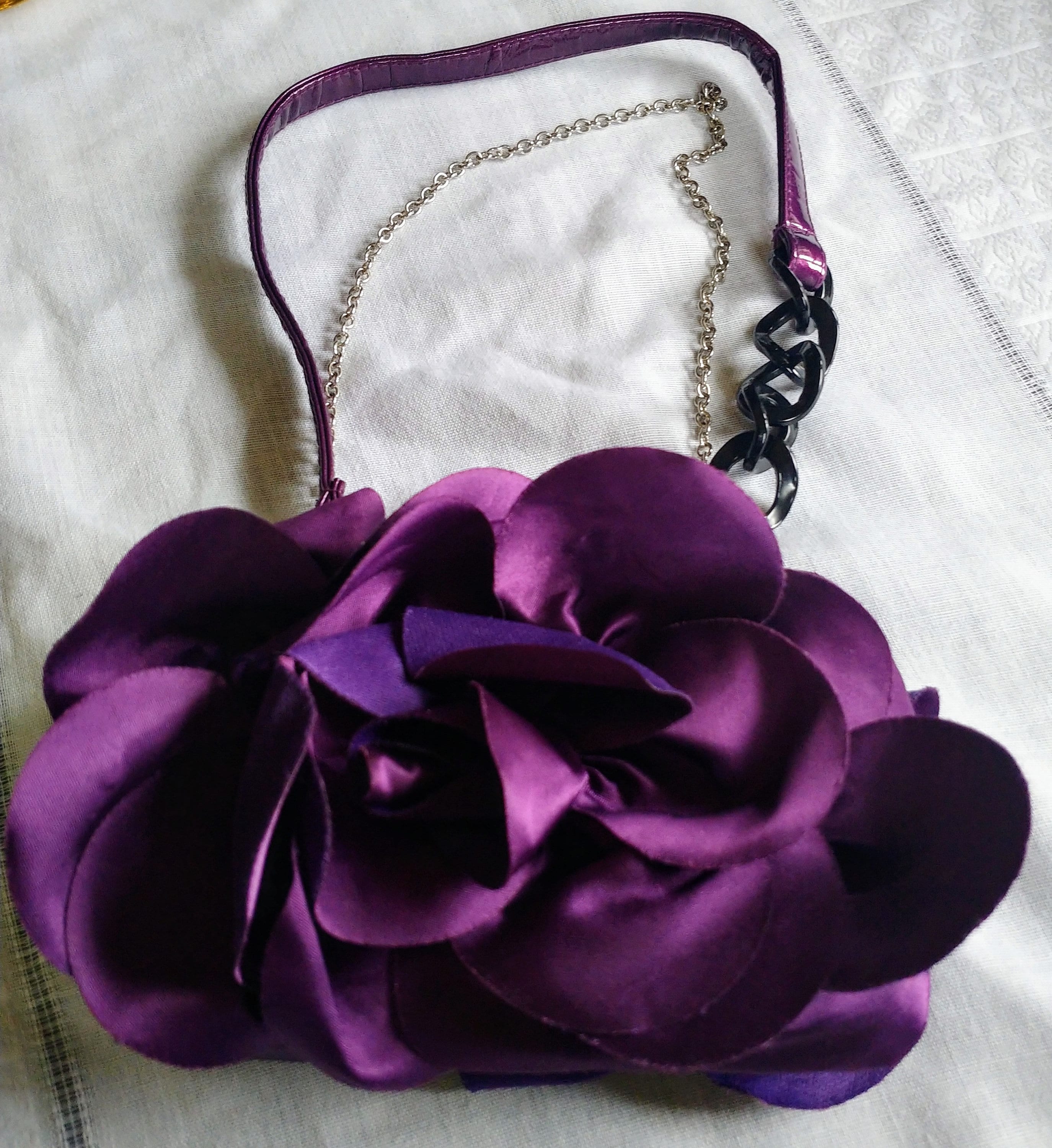 Vintage Purple Fancy Satin Purse SR Squared by Sondra Roberts, Fancy ...