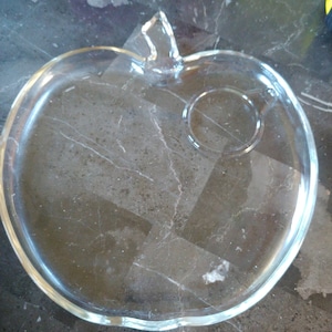 Vintage Apple Glass Serving Dish, Mid Century Apple Plate, Collection ...