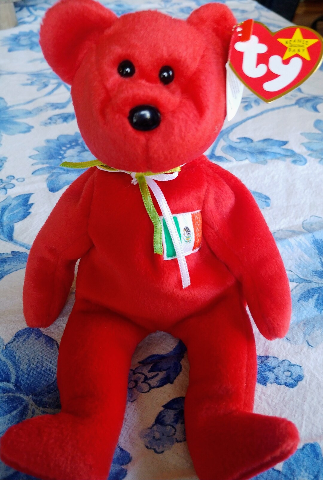 TY Beanie Baby Osito, Mexican Red Bear, Stuffed Animal, Collectors Item ...