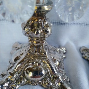 Vintage Pair of Art Nouveau Prism Candlestick Holders, Fancy ...