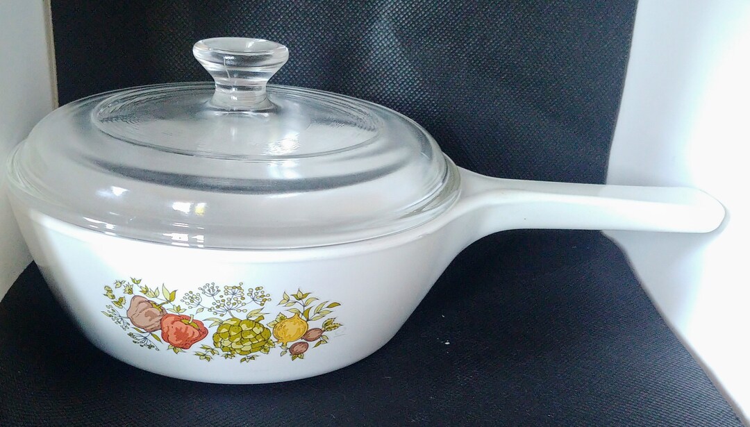 Vintage Spice of Life Style Pot With Pyrex Lid, Retro Kitchenware ...